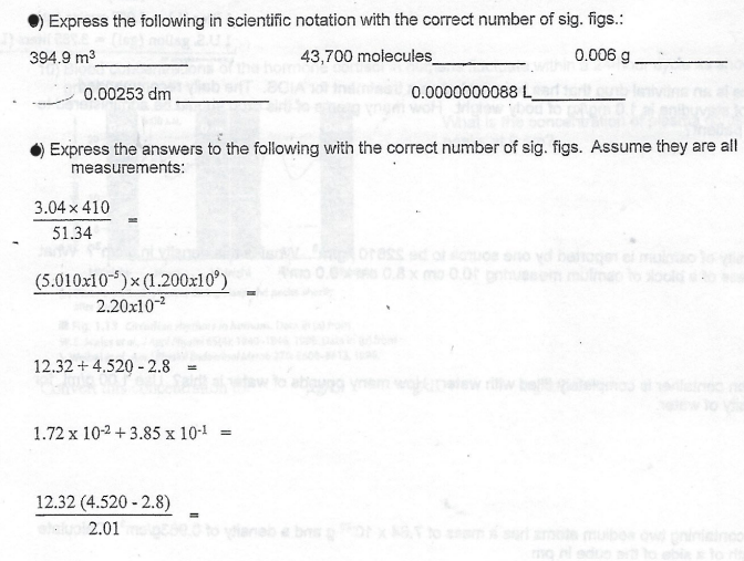 Solved Express the following in scientific notation with the | Chegg.com