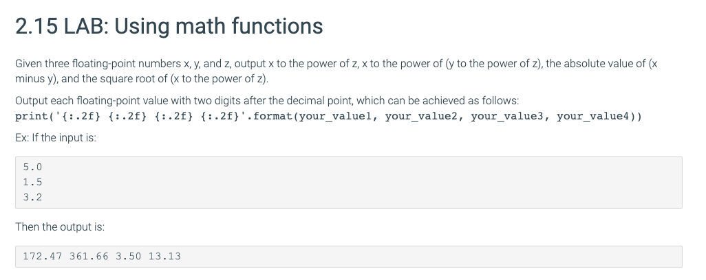 Solved Given three floating-point numbers x, y, and z, | Chegg.com