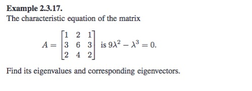 Solved Example 2.3.17. The characteristic equation of the | Chegg.com