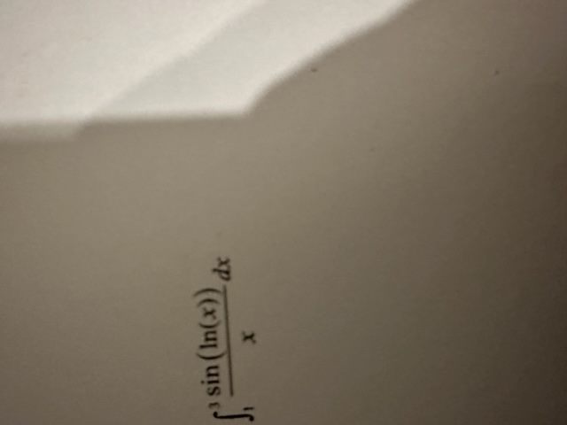 Solved ∫13xsin(ln(x))dx | Chegg.com