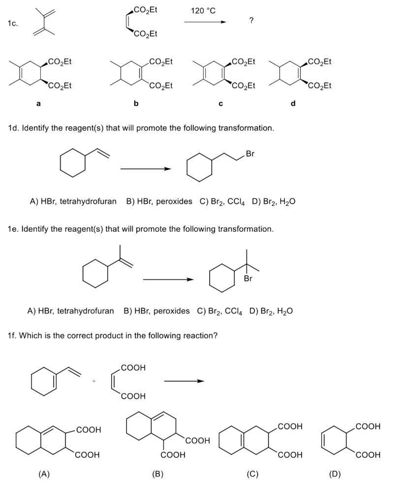 Solved CO2Et 120 °C 1c. ? X CO Et CO2Et CO2Et CO Et CO2Et | Chegg.com
