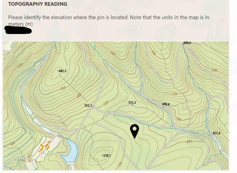 Solved TOPOGRAPHY READING Please identify the elevation | Chegg.com