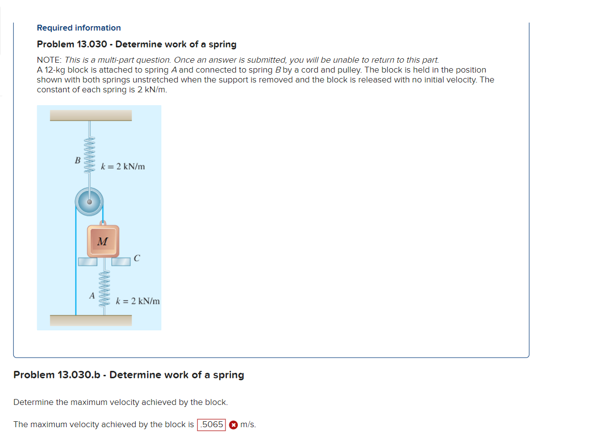 Solved Required information Problem 13.030 - Determine work | Chegg.com