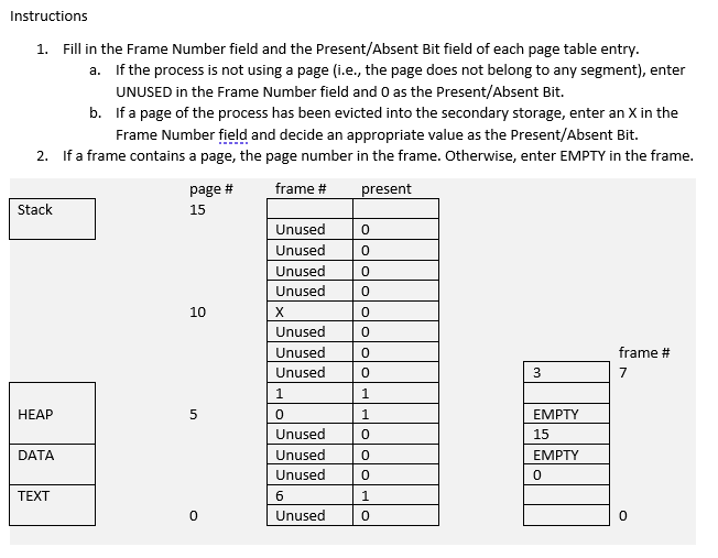 Solved Instructions 1. Fill the Frame Number field and the | Chegg.com
