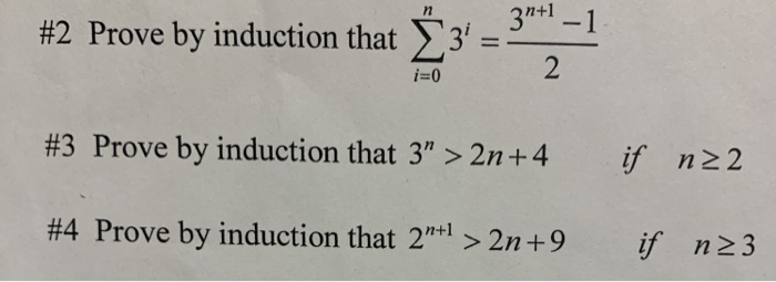 Solved #2 Prove by induction that) 31 2 #3 Prove by | Chegg.com