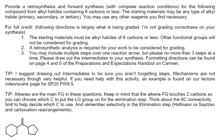 Solved Draw all the mechanisms to provide a retrosynthesis | Chegg.com