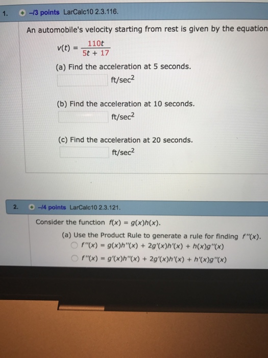 Solved (a) Use the Product Rule to generate a rule for | Chegg.com