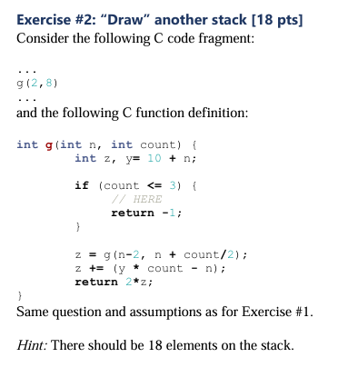 Solved Draw a picture of ﻿the stack at ﻿the point where the | Chegg.com