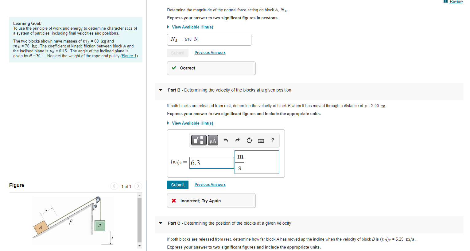 Solved Determine the magnitude of the normal force acting on | Chegg.com