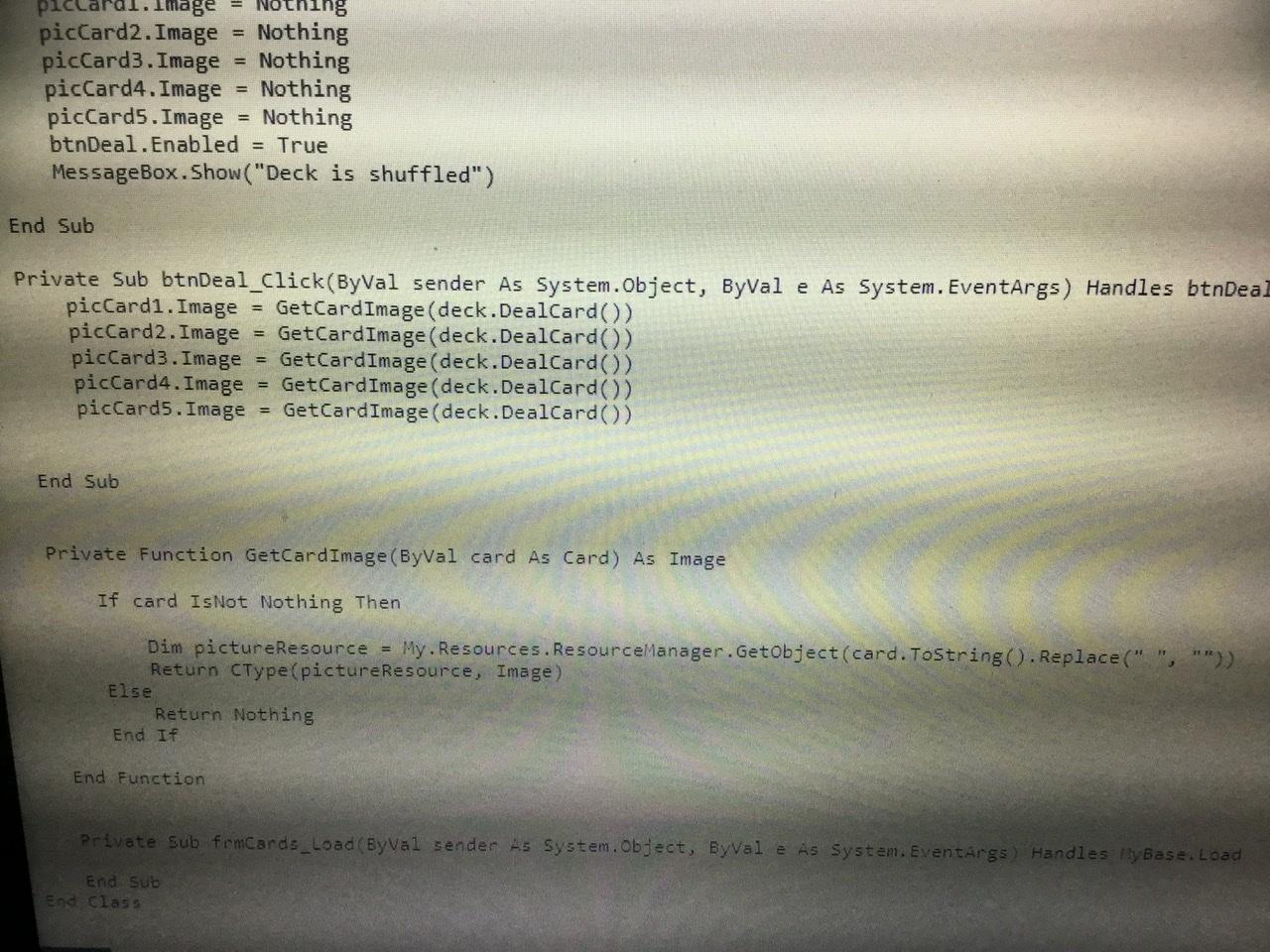 I need the code and steps to Create Deck Of Cards | Chegg.com