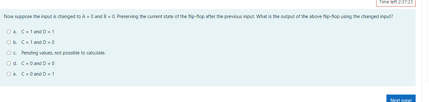 Solved Time left 2:37:23 Now suppose the input is changed to | Chegg.com