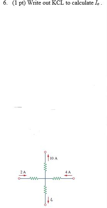 Solved (1 ﻿pt) ﻿Write out KCL to calculate Io. ﻿Write out | Chegg.com