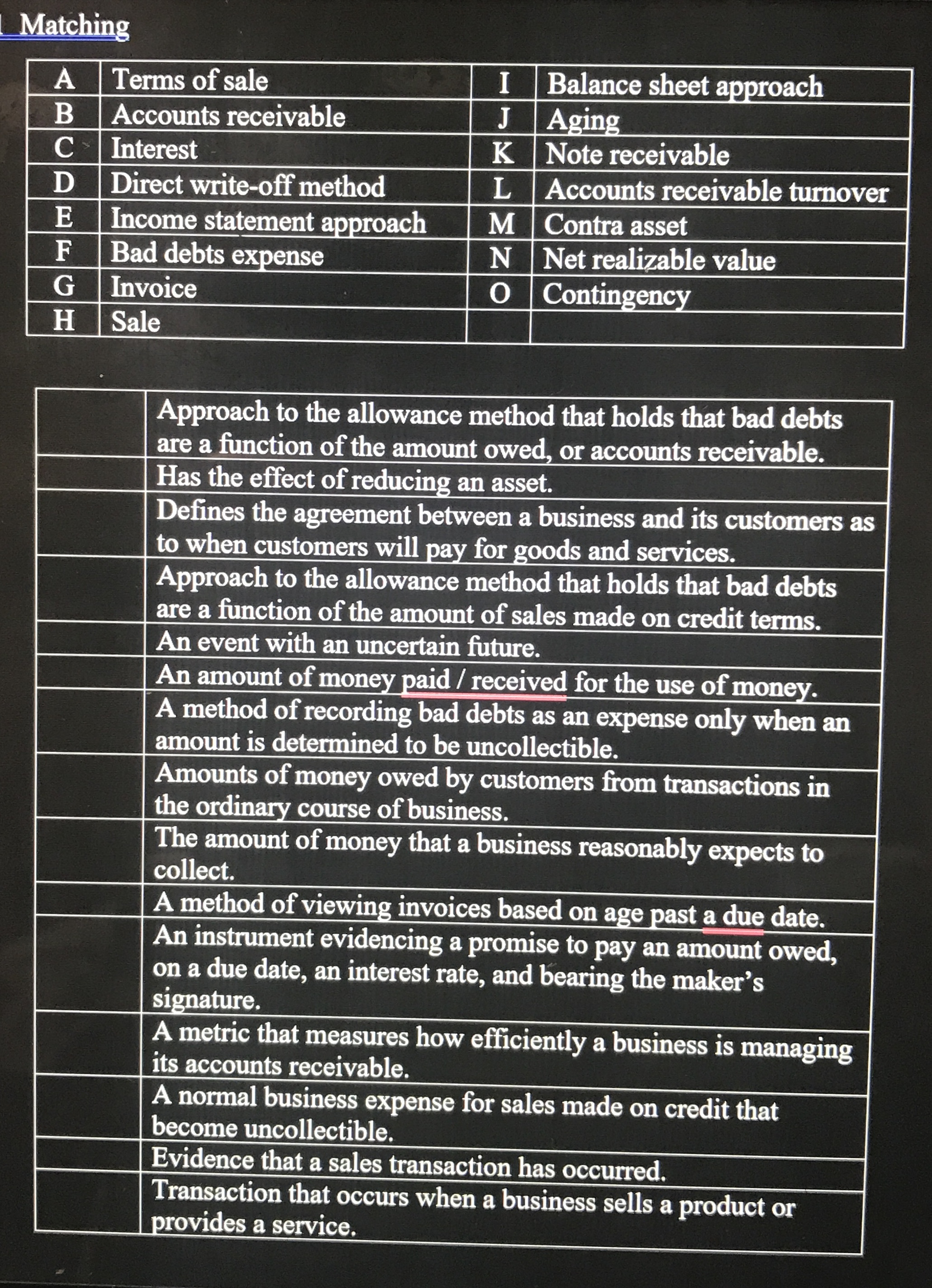 Solved Matching | Chegg.com