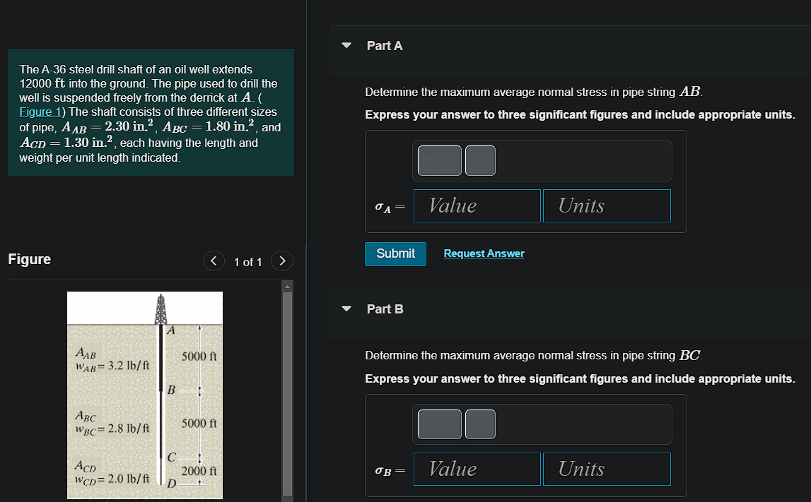 Solved Part CDetermine the maximum average normal stress in | Chegg.com
