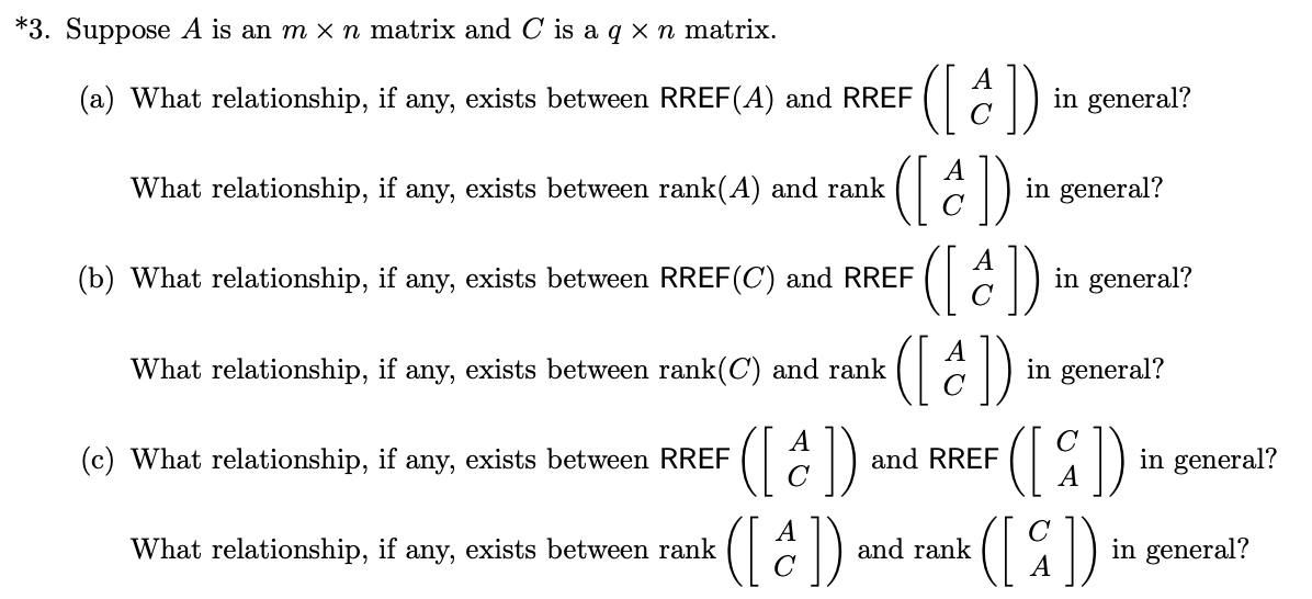 Solved Suppose A is an m \times n matrix and C is a q | Chegg.com