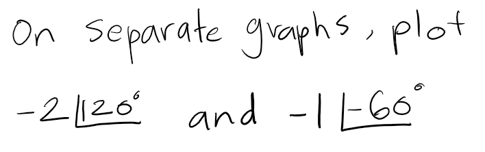 Solved On Separate graphs, plot -2/120 and -1 1-60° | Chegg.com
