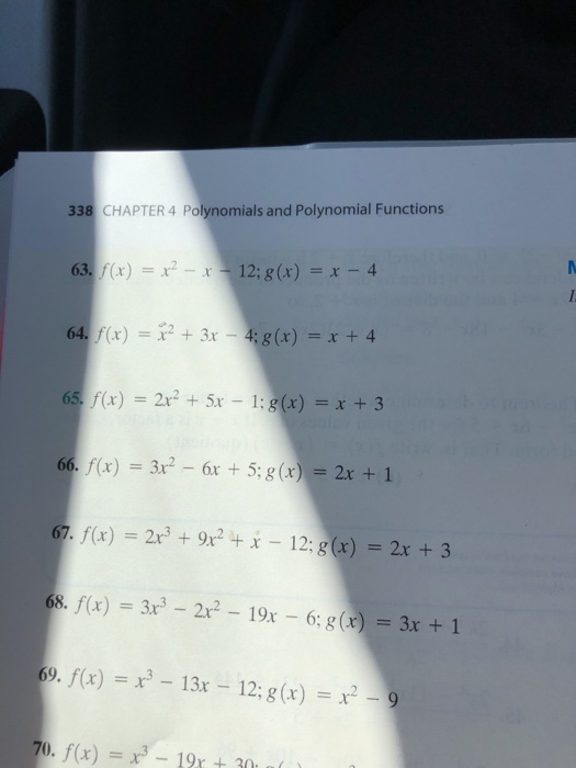 Solved 338 CHAPTER 4 Polynomials and Polynomial Functions 63 | Chegg.com