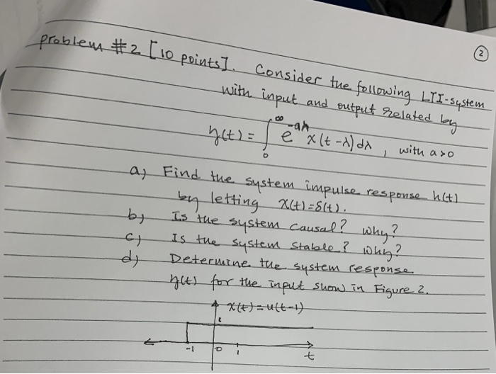 Solved problem #2 1 10 points]. Consider the following LTI - | Chegg.com