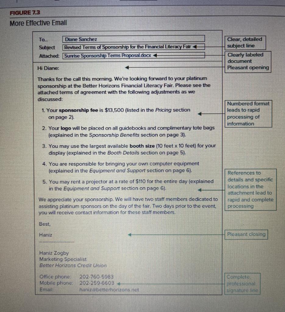 Solved Evaluating Email Messages (LO7.2) Compare the less | Chegg.com