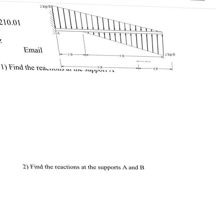 Solved A) Find the reactions at the supports? | Chegg.com