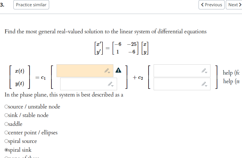 Solved Find the most general real-valued solution to the | Chegg.com