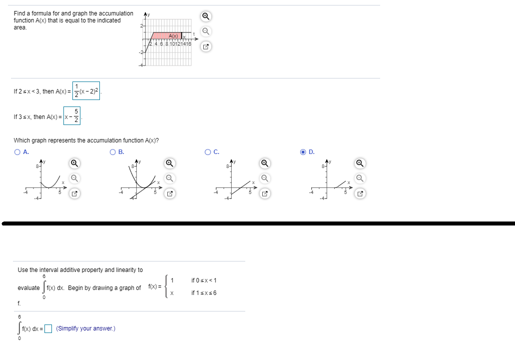 Solved Find a formula for and graph the accumulation | Chegg.com