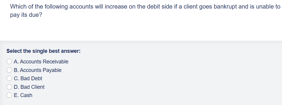 Solved Which of the following accounts will increase on the | Chegg.com