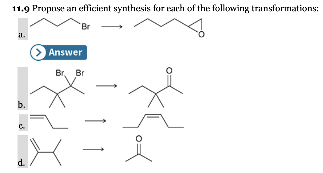Solved 11.9 Propose an efficient synthesis for each of the | Chegg.com