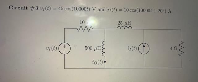 Solved Use phasors and superposition to analyze the circuit. | Chegg.com