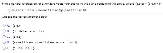 Solved Find a general expression for a nonzero vector | Chegg.com