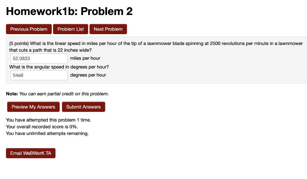 Solved Homework1b: Problem 2 Previous Problem Problem List | Chegg.com