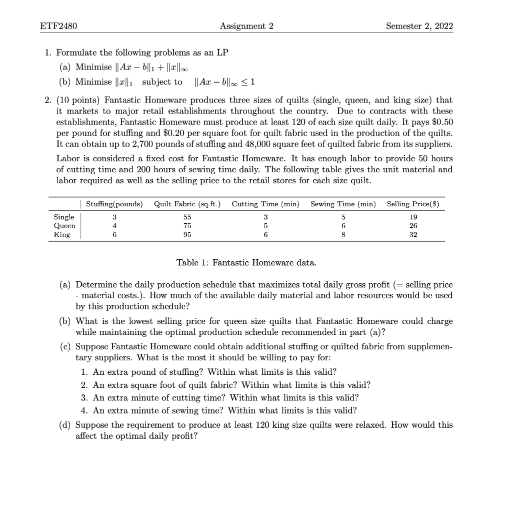 You Should Provide The Mathematical Formulation Of 1190