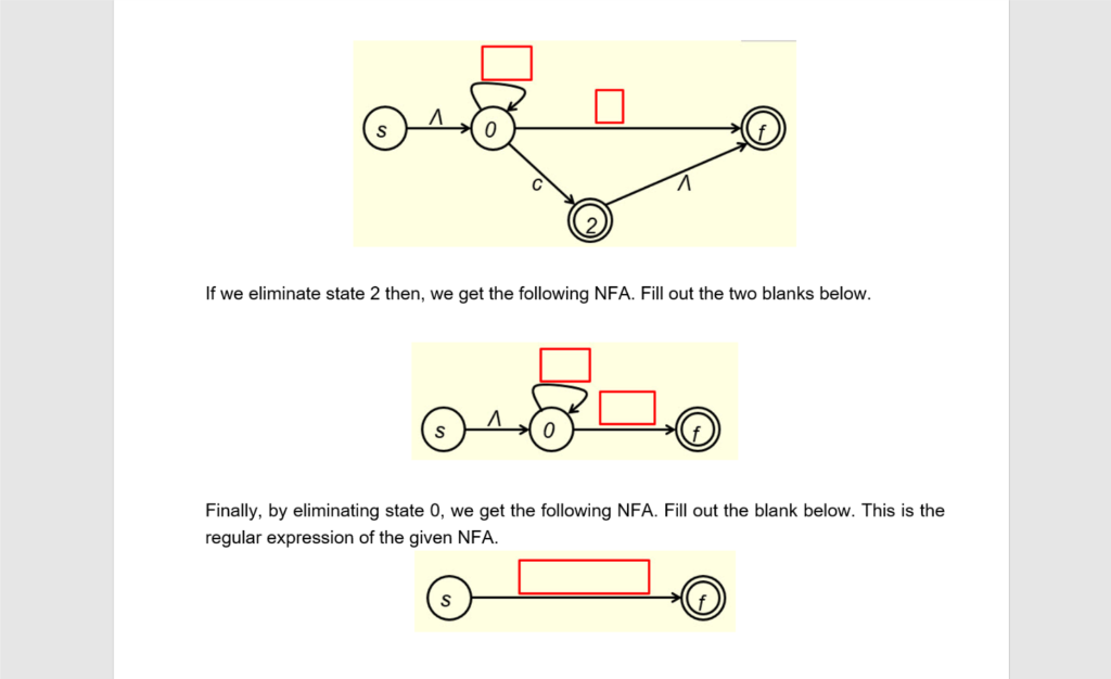 Solved 5 Process Transforming Following Nfa Regular Expression 10 Points Start0 First 