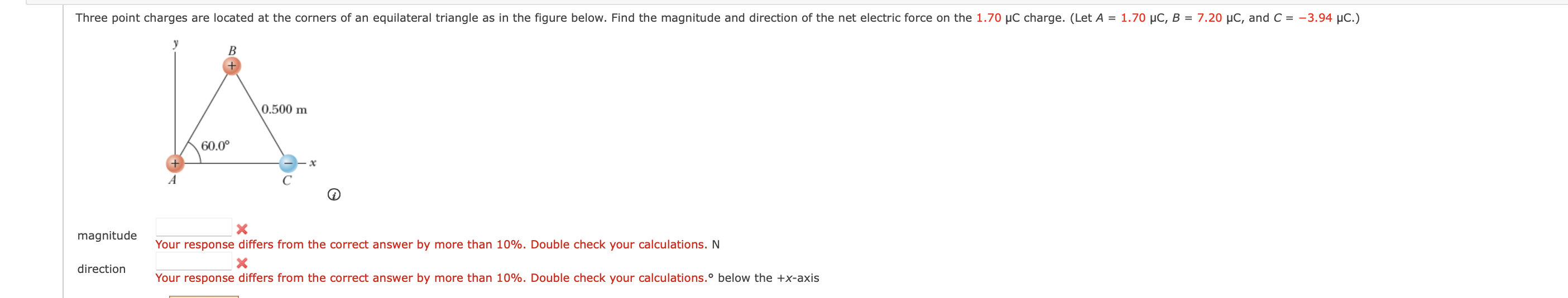 Solved magnitude Your response differs from the correct | Chegg.com