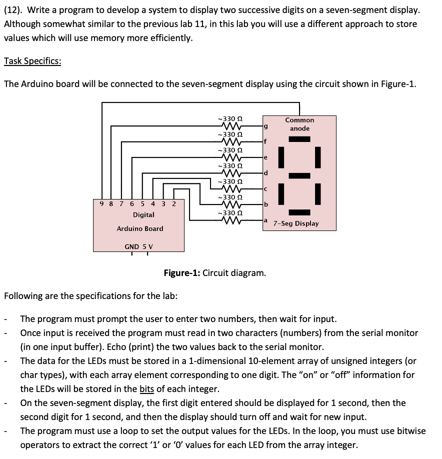 Solved (12). Write a program to develop a system to display | Chegg.com
