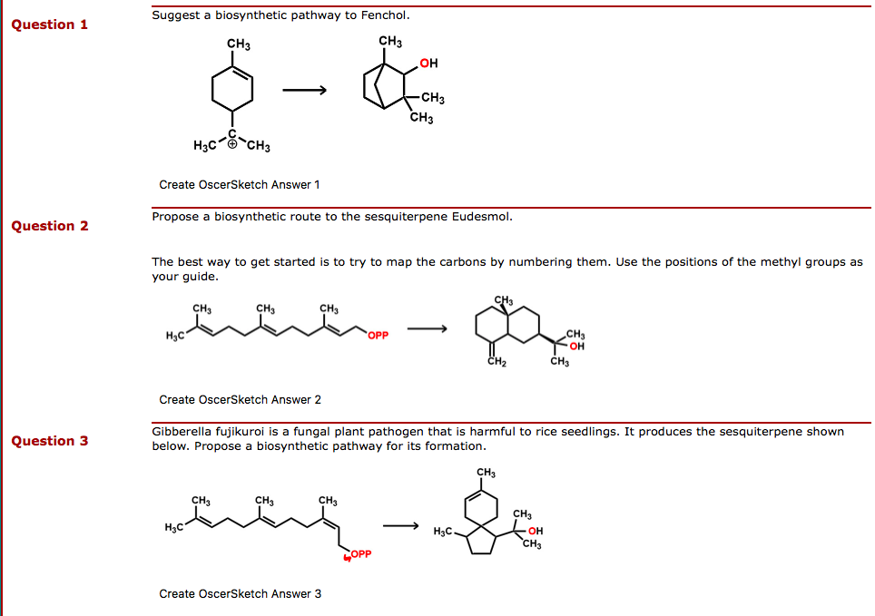 Solved Suggest a biosynthetic pathway to Fenchol. Question 1 | Chegg.com