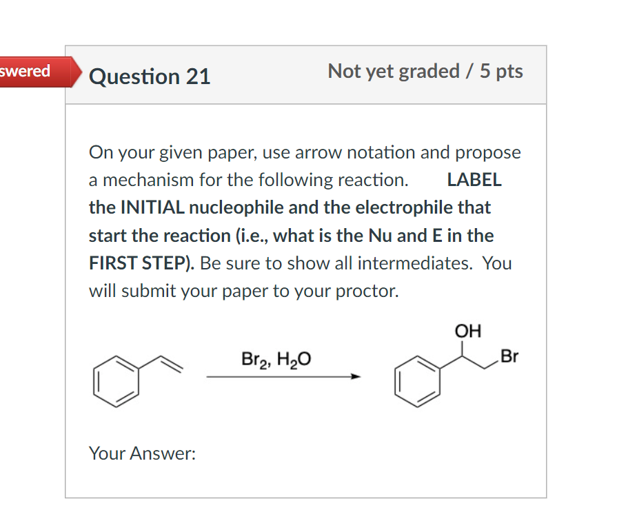 Solved On your given paper, use arrow notation and propose a | Chegg.com