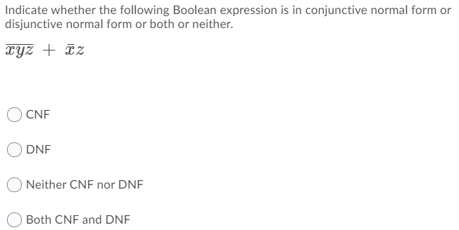 Solved Indicate whether the following Boolean expression is | Chegg.com
