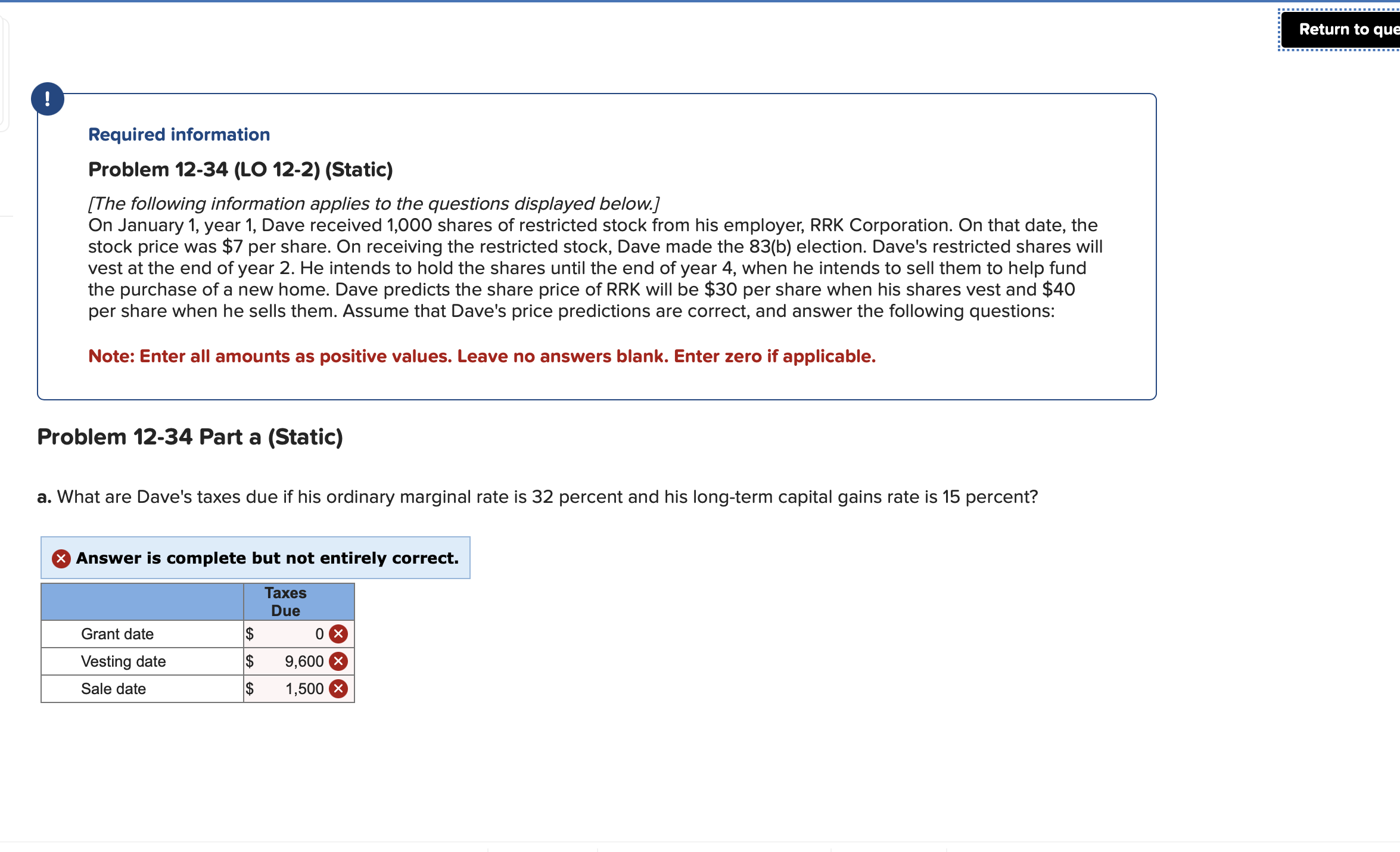 Solved Required information Problem 12-34 (LO 12-2) (Static) | Chegg.com