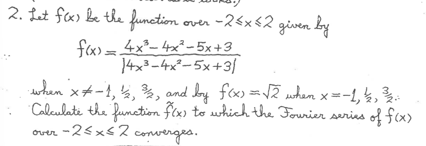 Solved Let f(x) be ﻿the function over -2≤x≤2 ﻿given | Chegg.com