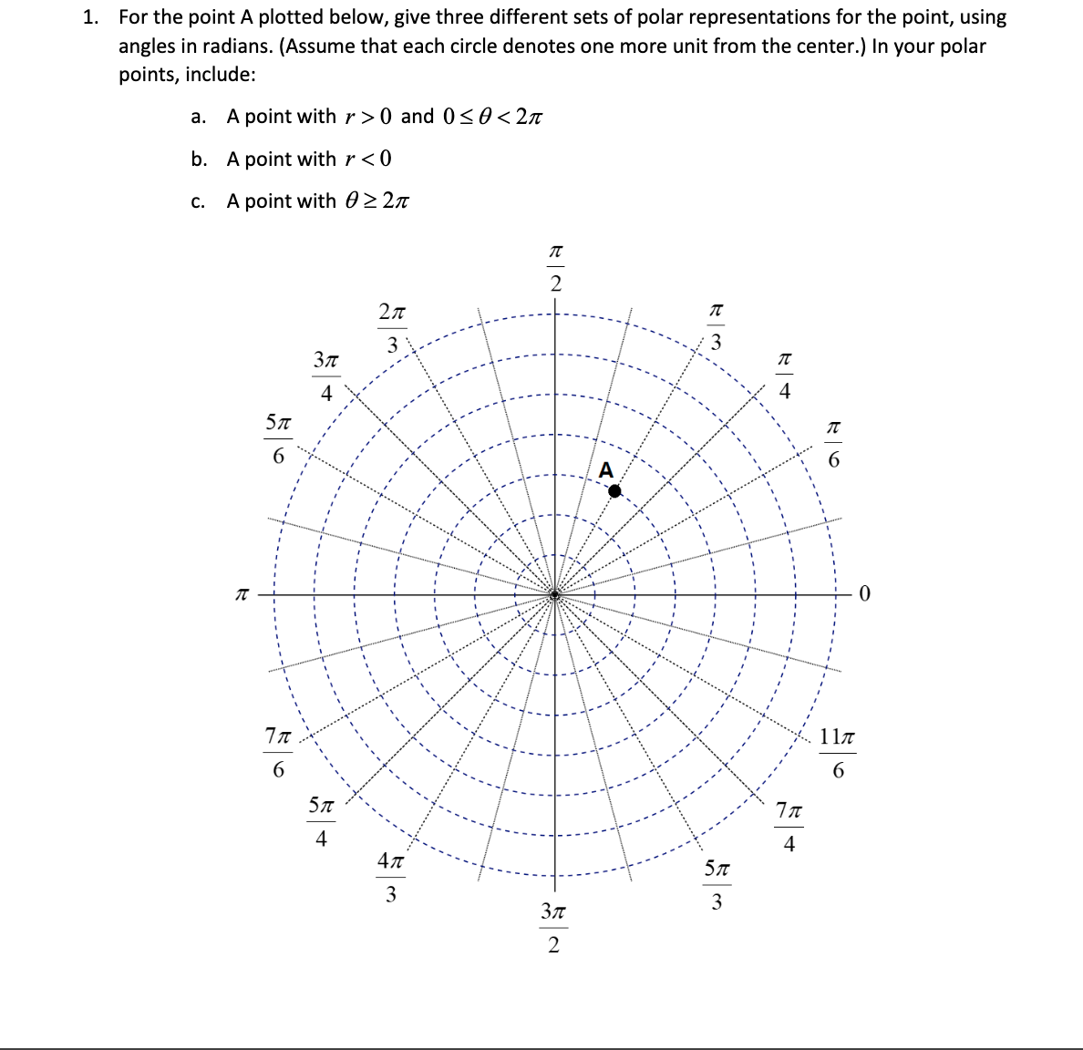 Solved For the point A plotted below, give three different | Chegg.com