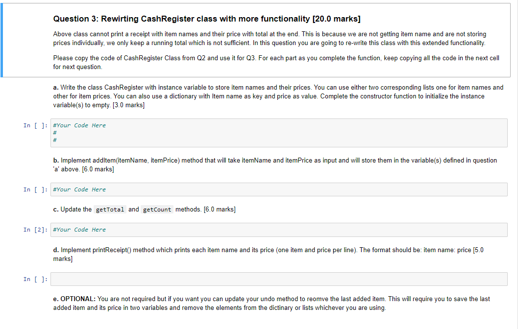 Solved would you please tell me what is questions 3 codes | Chegg.com
