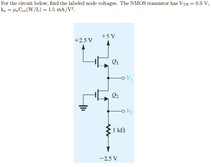 Solved For the circuit below, find the labeled node | Chegg.com