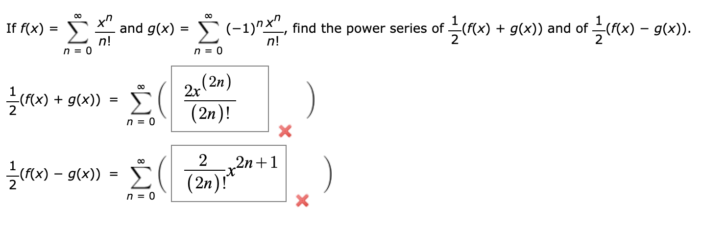 Solved If \\( f(x)=\\sum_{n=0}^{\\infty} \\frac{x^{n}}{n !} | Chegg.com