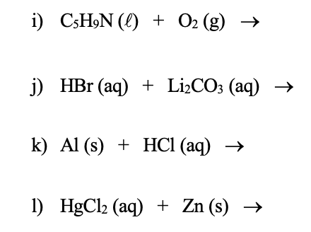 Solved Categorize each reaction (by type – e.g. redox, | Chegg.com