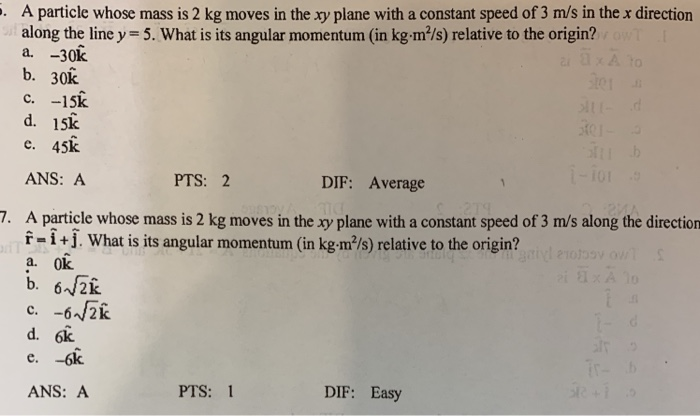 Solved . A particle whose mass is 2 kg moves in the xy plane | Chegg.com