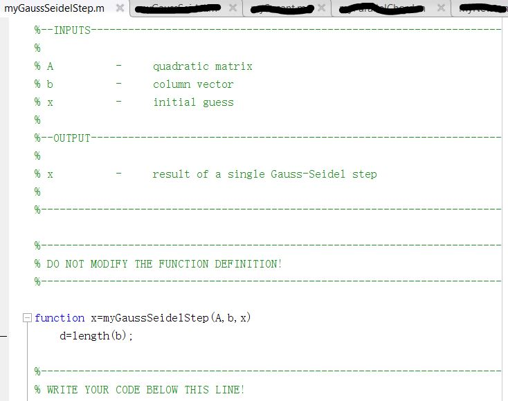 Assignment 2.1. (Gauss-Seidel method, 4 marks) In | Chegg.com