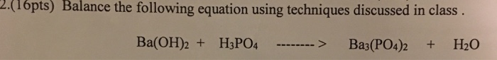 Solved 2.(16pts) Balance the following equation using | Chegg.com