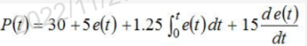 Solved A PID controller output P(t), in time domain, is | Chegg.com