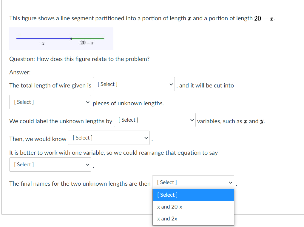 Solved This figure shows a line segment partitioned into a | Chegg.com